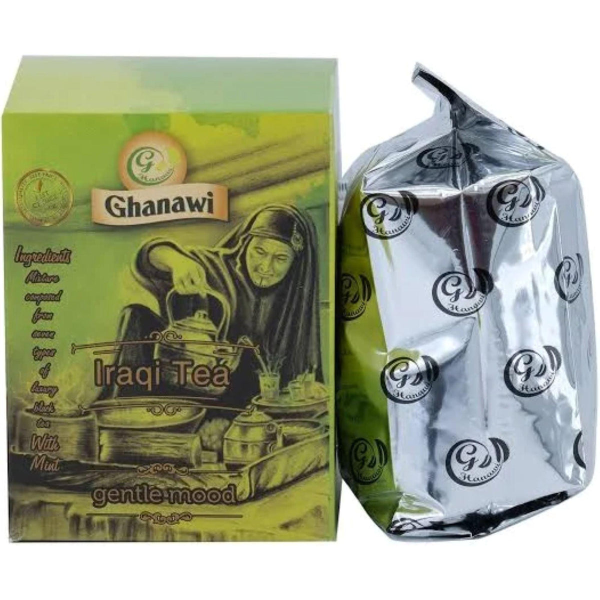 Ghanawi Black Iraq Tea with Mint – 200g | Refreshing Blend – Palmyra Orders